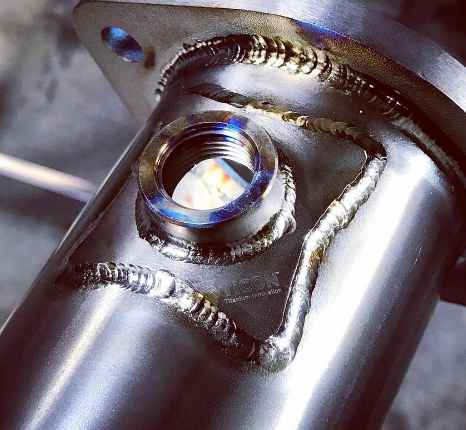 Titanium Brace Bracket for M18 O2 Sensor Bung - 1.5mm/.059" Thick – Tig ...